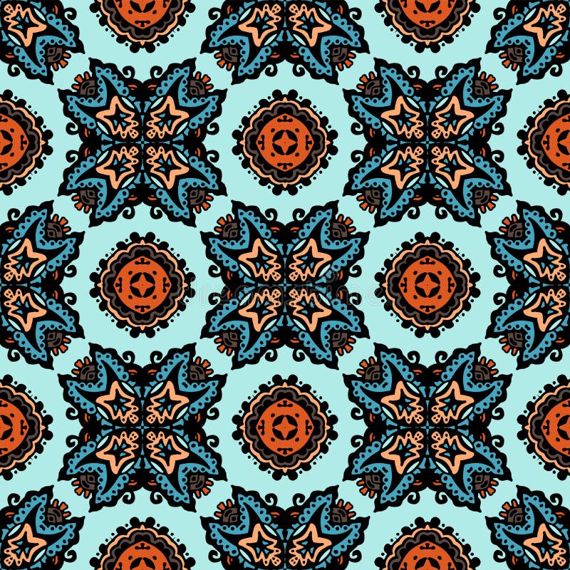 Ethnic Seamless Pattern stock illustration. Illustration of abstract ...