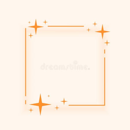 Ethnic Sparkling Starry Square Border Frame with Empty Space Stock ...