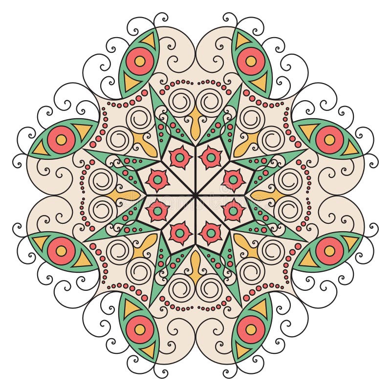 Ethnic star stock vector. Illustration of mandala, ethnic - 57276592