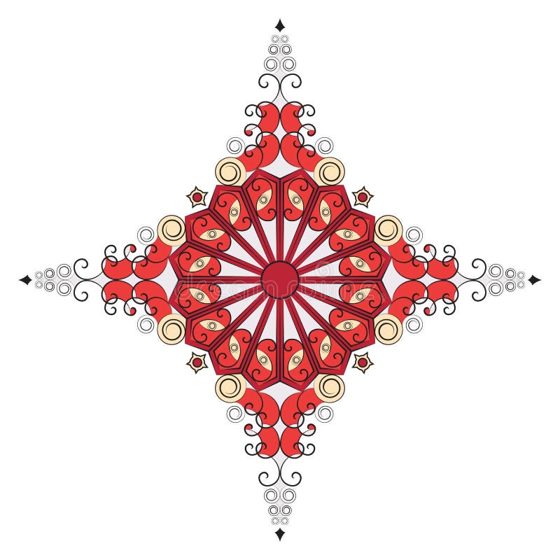 Ethnic star stock vector. Illustration of ethnic, complex - 57313892