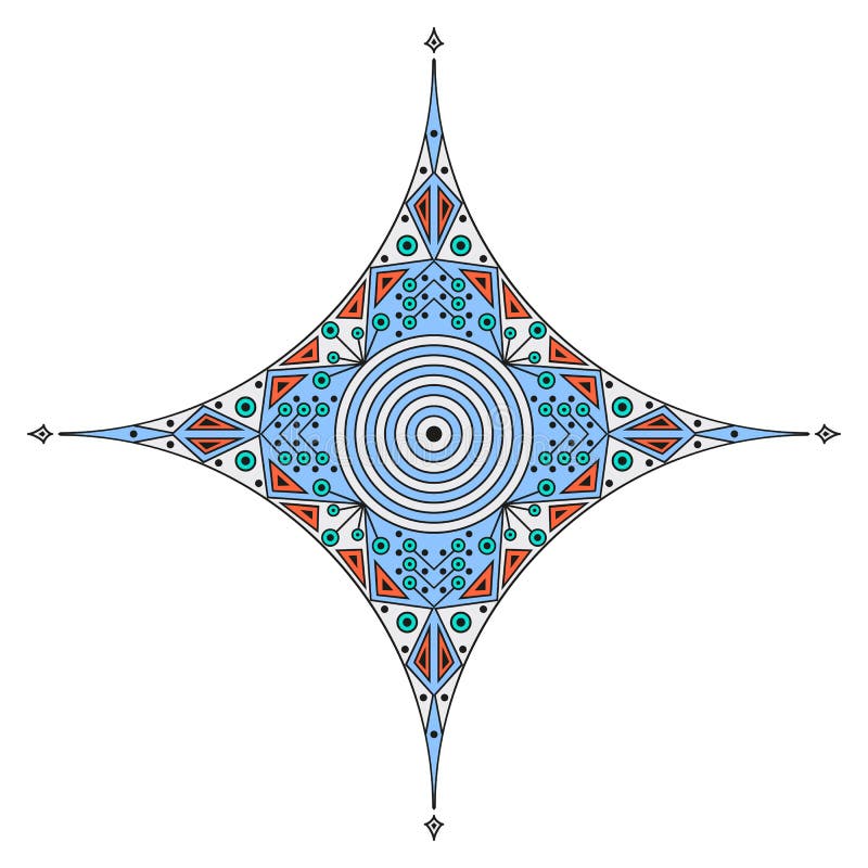 Ethnic star stock vector. Illustration of indian, iranian - 58936838