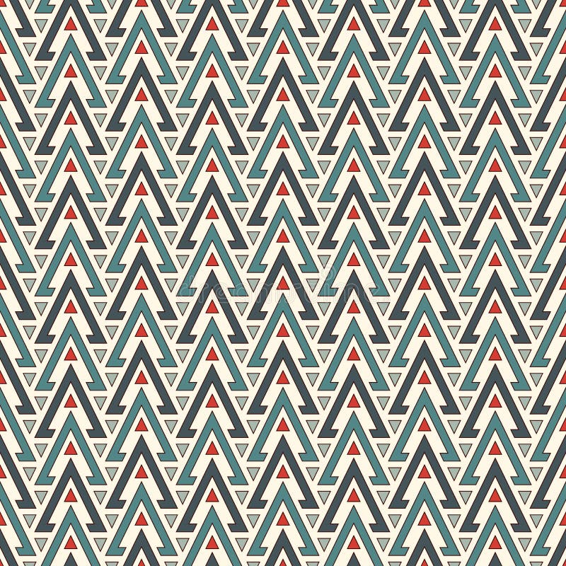 Ethnic Style Seamless Pattern with Repeated Triangles. Native Americans ...