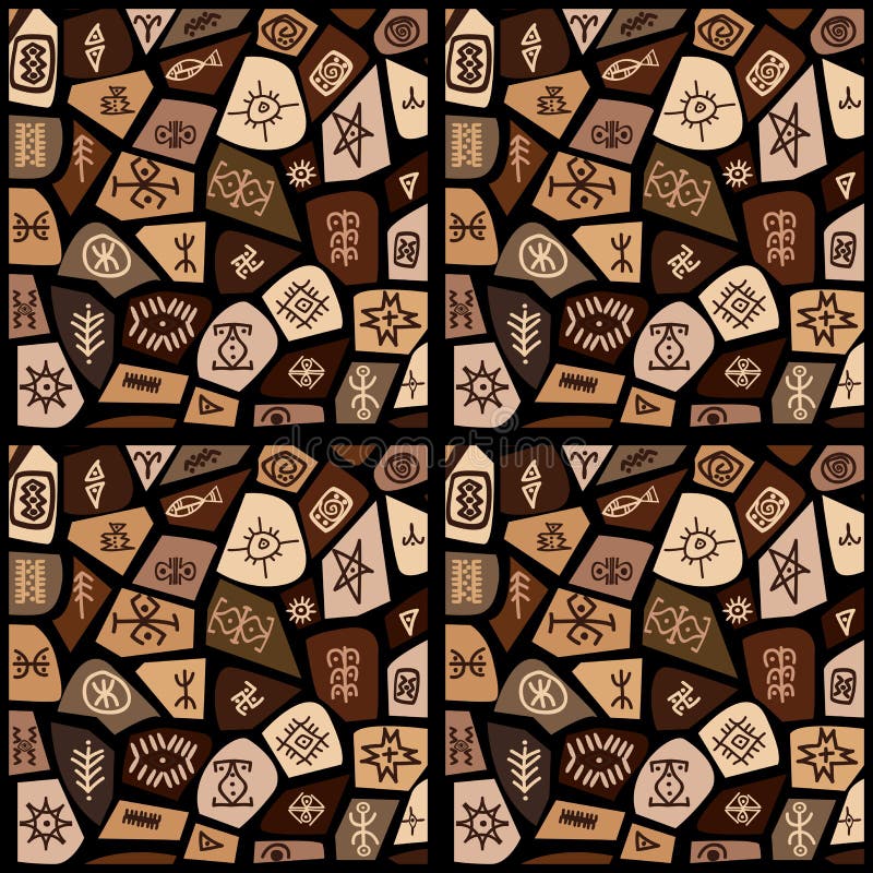 Ethnic symbols pattern stock vector. Illustration of fashion - 84172226