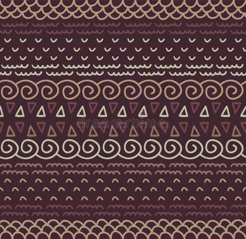 Ethnic Textile Decorative Native Ornamental Striped Seamless Pattern in ...