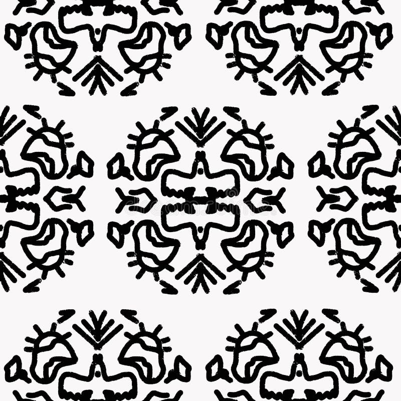 Ethnic Texture Ornament Birds Stylized Elements Natural Motifs Seamless ...