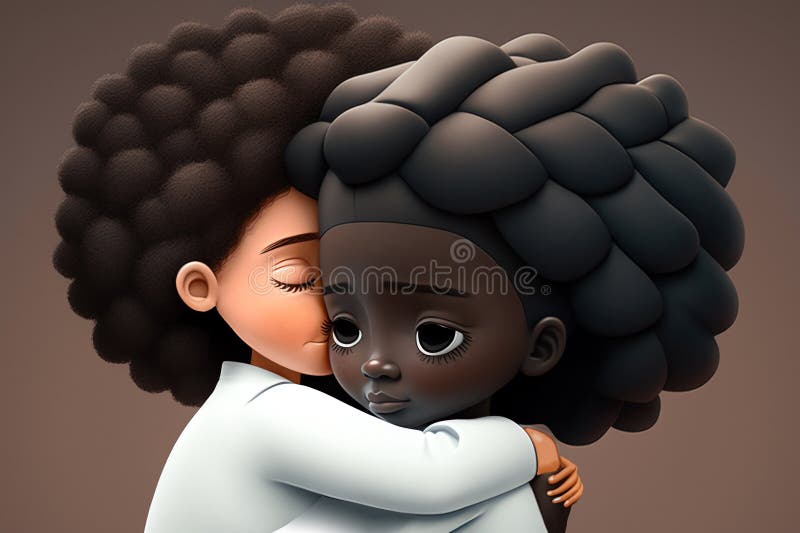 Ethnic Tolerance Caring Diverse Friends Hugging Stock Illustration ...