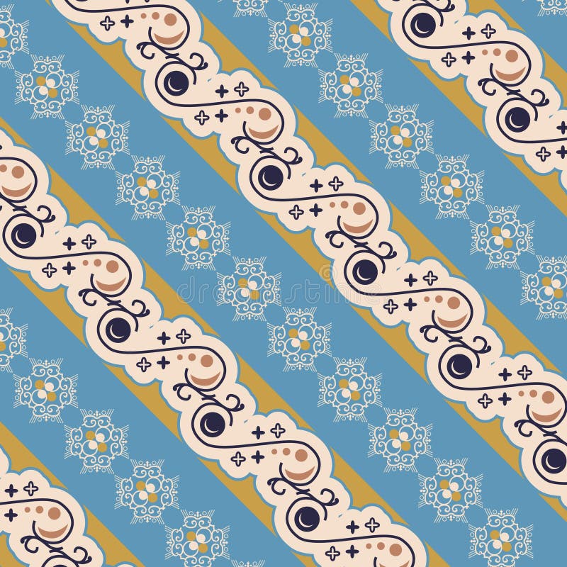 Ethnic Traditional Batik Indonesia Pattern Vintage Fabric Stock Vector ...