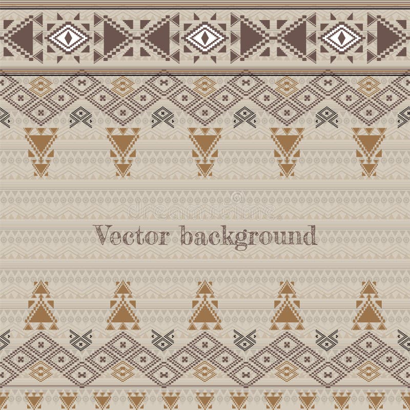 Ethnic Tribal Geometric Background with Place for Text Stock Vector ...