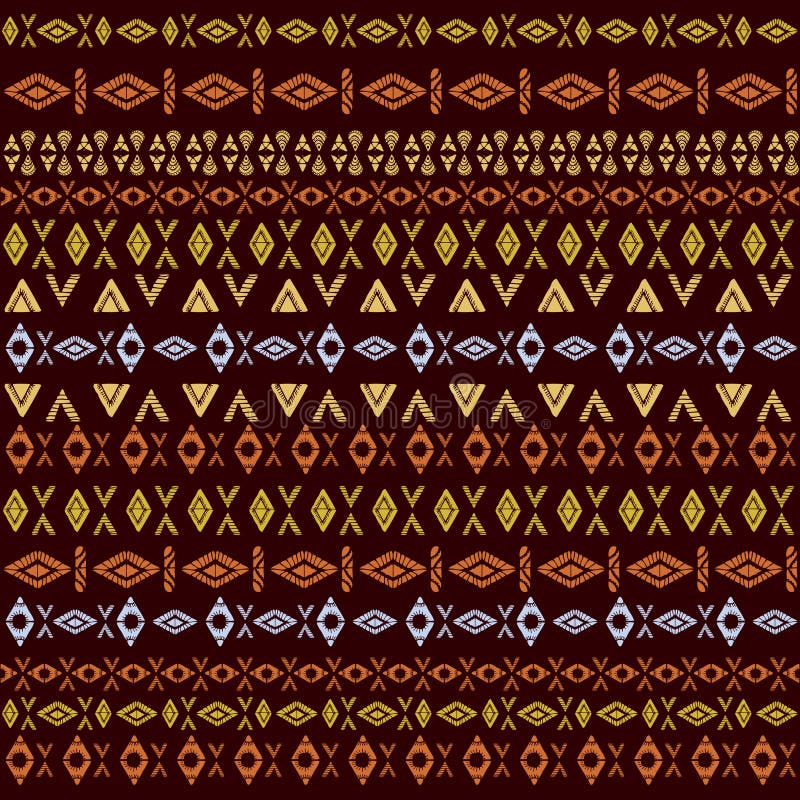 Ethnic tribal pattern stock vector. Illustration of geometric - 58375477