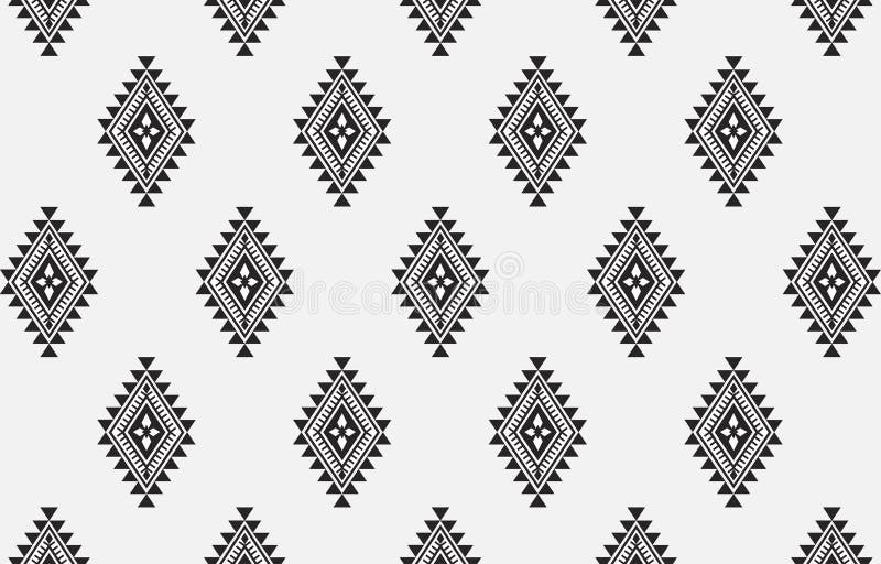Ethnic Tribal Traditional Aztec Black and White Diamond Pattern Stock ...