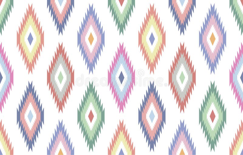 Ethnic Tribal Traditional Aztec Colorful Diamond Pattern Stock Vector ...