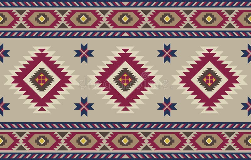 Ethnic Tribal Traditional Aztec Diamond Pattern Stock Vector ...