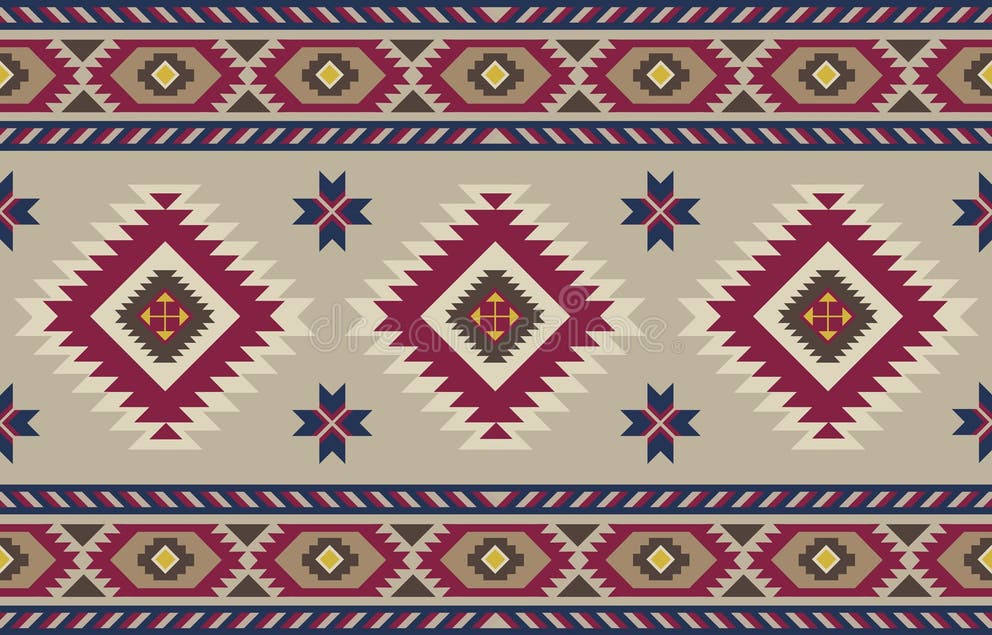 Ethnic Tribal Traditional Aztec Diamond Pattern Stock Vector ...