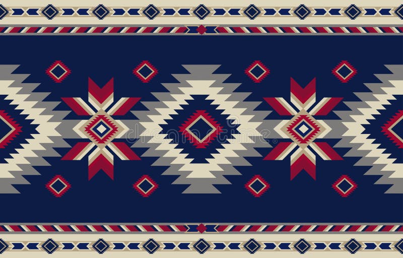 Ethnic Tribal Traditional Colorful Aztec Diamond Pattern Stock ...