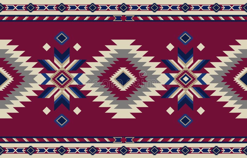 Ethnic Tribal Traditional Colorful Aztec Diamond Pattern Stock ...