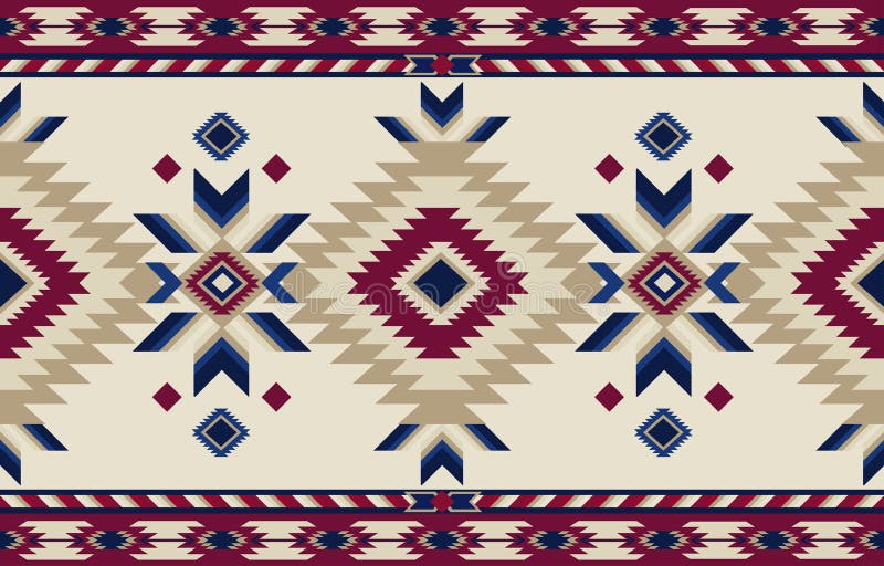 Ethnic Tribal Traditional Colorful Aztec Diamond Pattern Stock ...