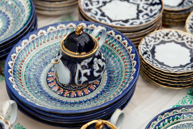 Uzbek Tea Set stock photo. Image of uzbek, beverages, teapot - 2272850