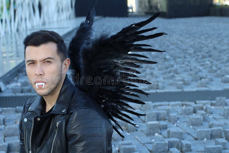 Ethnic Vampire with Copy Space Stock Image - Image of evil, leather ...