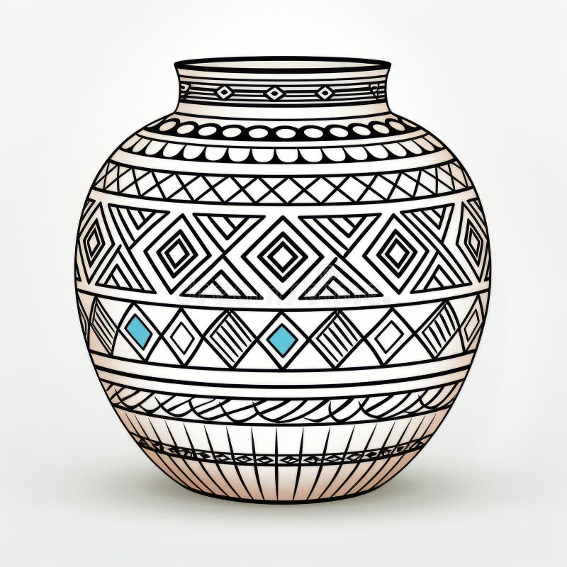 Coloring Page Beautiful Vase Stock Illustrations – 193 Coloring Page ...