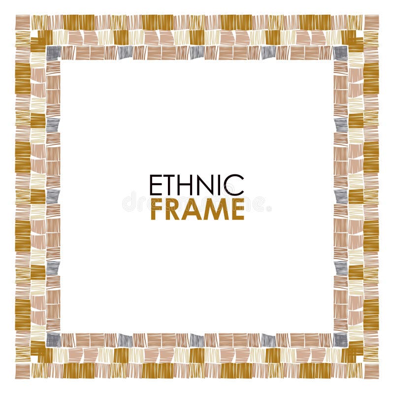 Ethnic vector frame stock vector. Illustration of drawing - 80536917