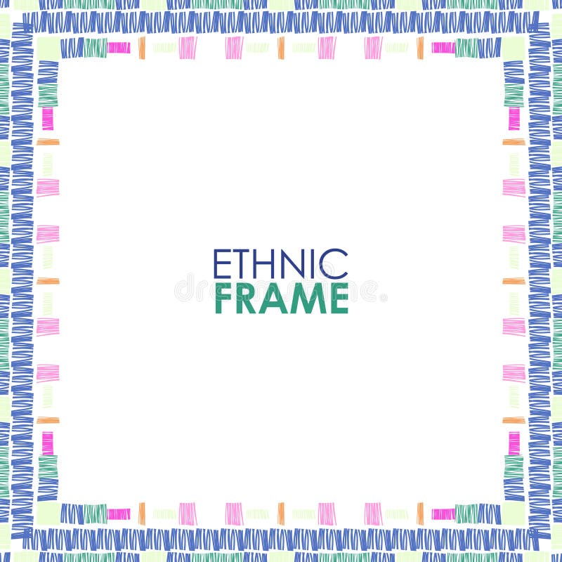 Ethnic vector frame stock vector. Illustration of card - 75993261