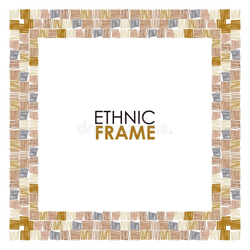 Ethnic vector frame stock vector. Illustration of fabric - 69564397
