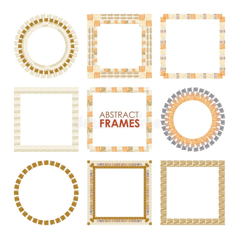 Ethnic vector frame set stock vector. Illustration of boho - 83471043