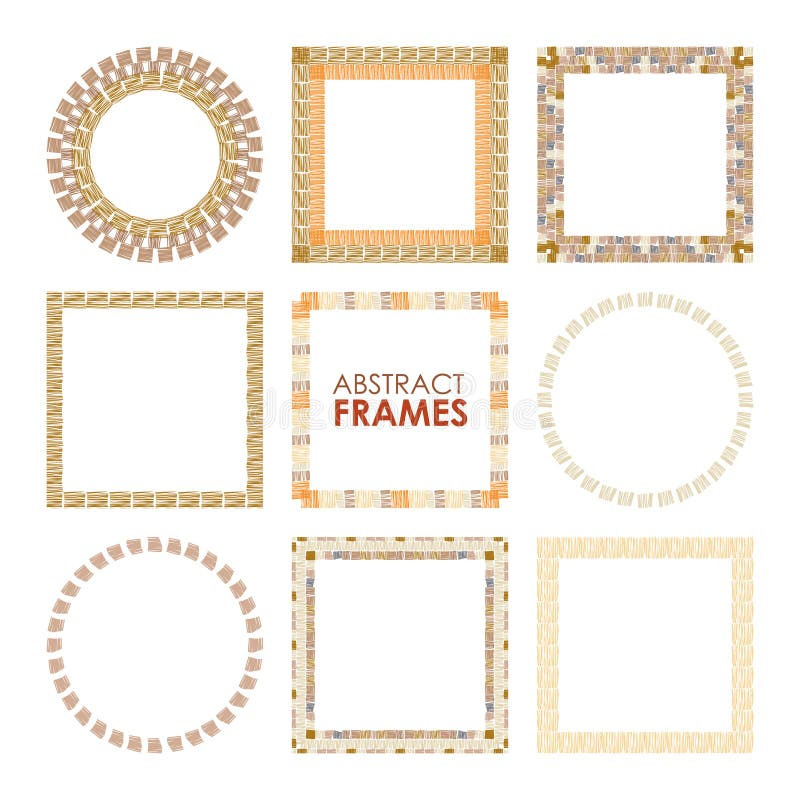 Ethnic vector frame set stock vector. Illustration of hand - 83861290