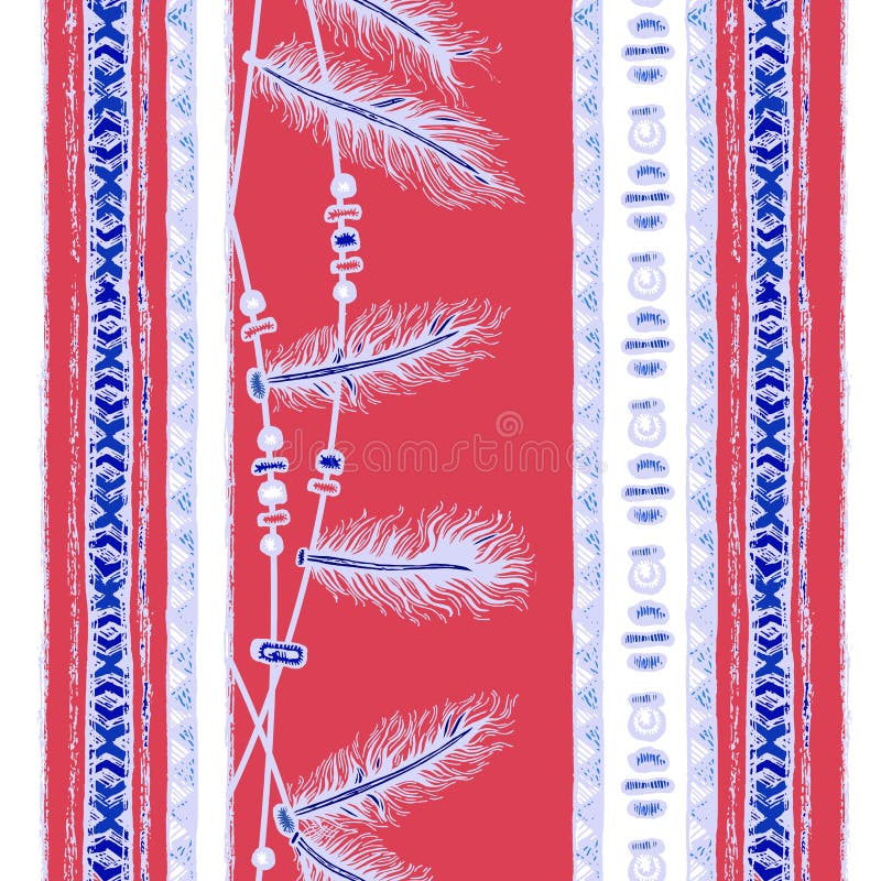 Ethnic Vertical Pattern with Lines and Zigzags Stock Vector ...