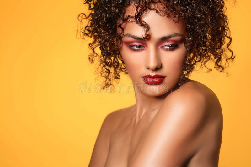 Ethnic Woman with High End Make Up Stock Image - Image of lady, female ...