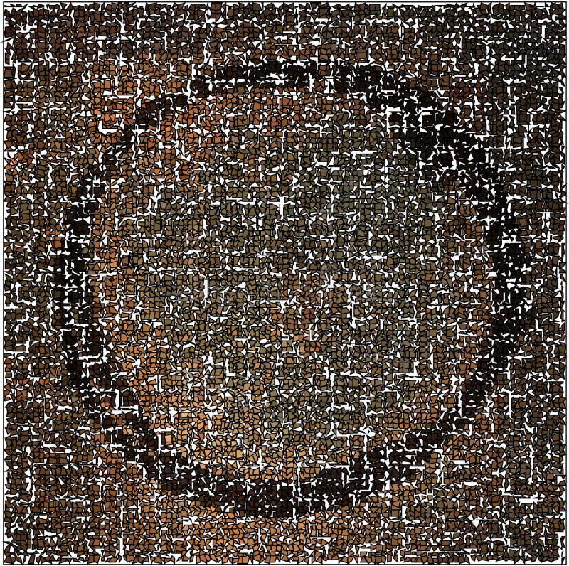 Ethnical Egyptian Orange and Brown Pattern. Vintage Magic Circle ...