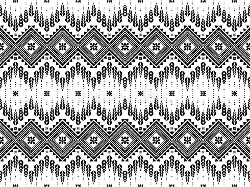 Ethnical Handwoven Textile In Black And White. Abstract Ethnics ...