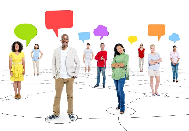 Ethnicity Business People Chat Communications Network Concept Stock ...