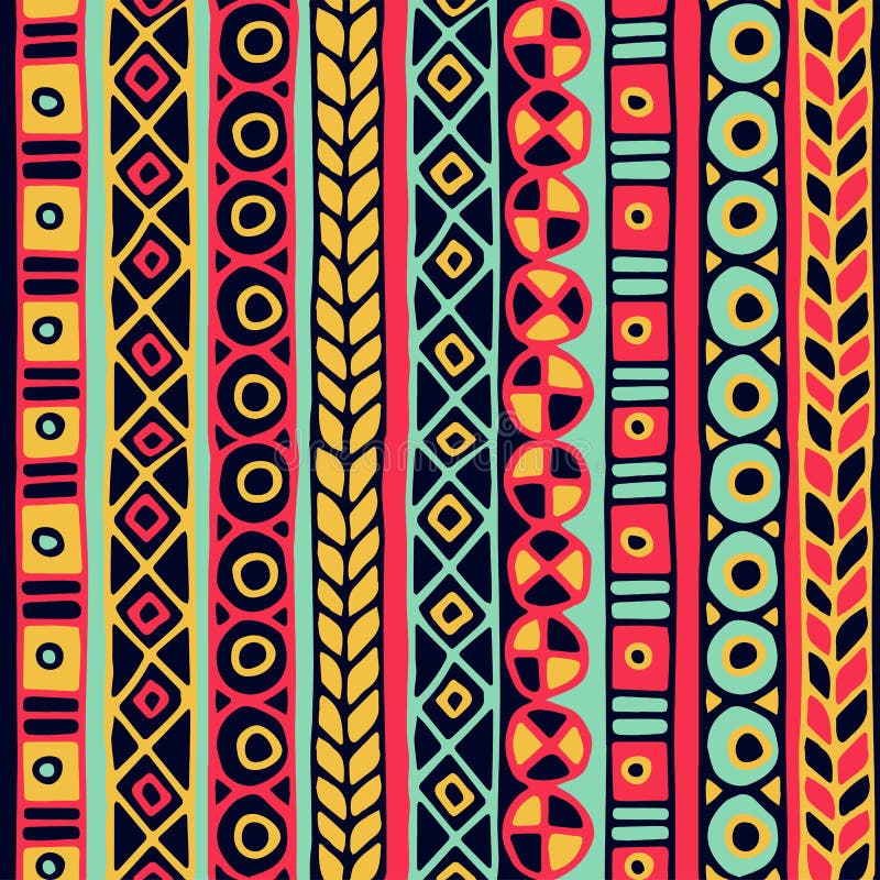 Ethnicity Seamless Pattern Boho Style Ethnic Wallpaper Tribal Art