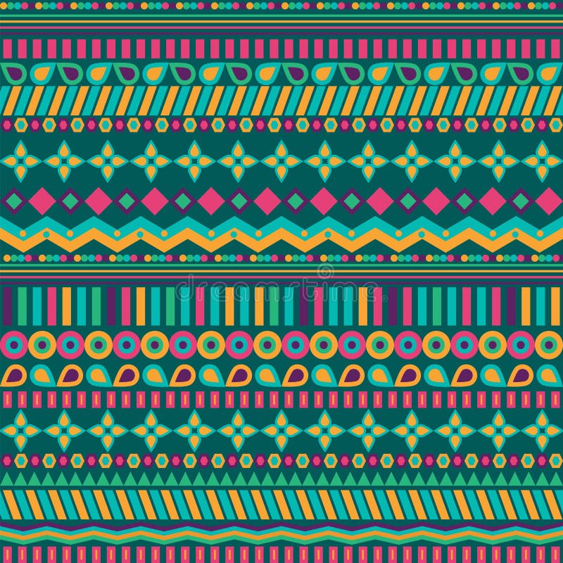 Ethno Seamless Pattern. Boho Ornament. Vintage Decorative Elements. Tribal Art Print, Repeatable ...