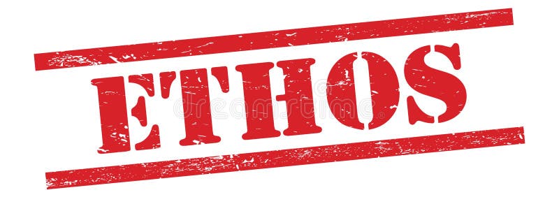 ETHOS Text on Red Grungy Lines Stamp Stock Illustration - Illustration ...