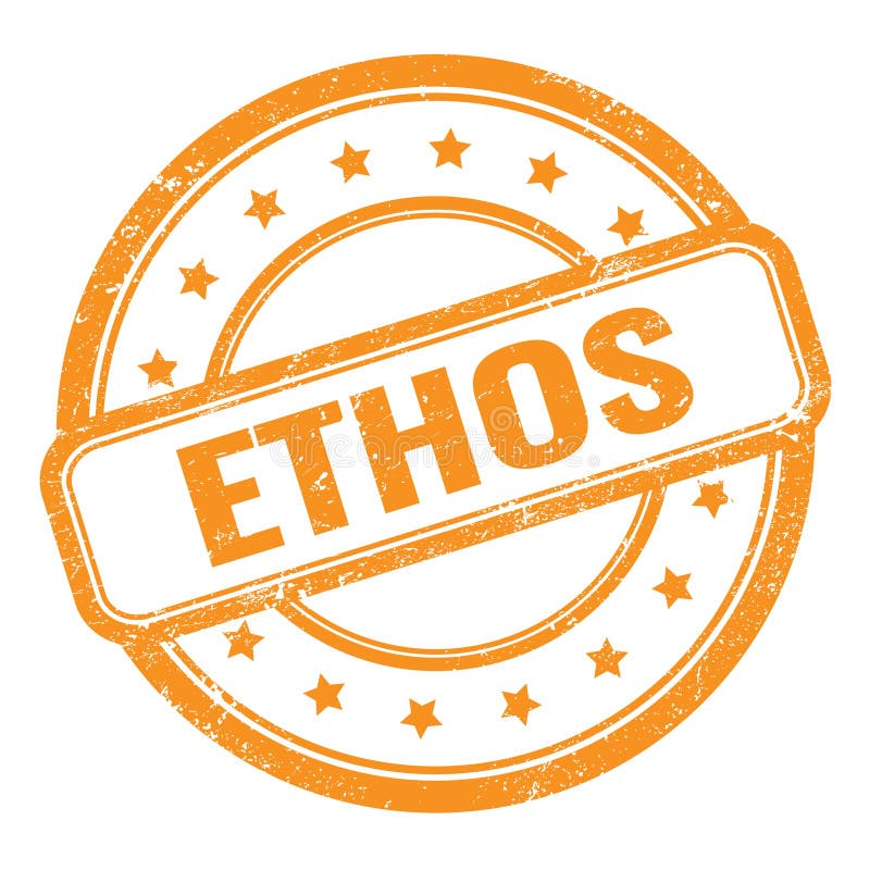 ETHOS, Word on Orange Stamp Sign Stock Illustration - Illustration of ...