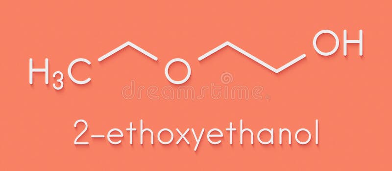 2-ethoxyethanol Solvent Molecule. Can Dissolve Many Types of Molecules ...