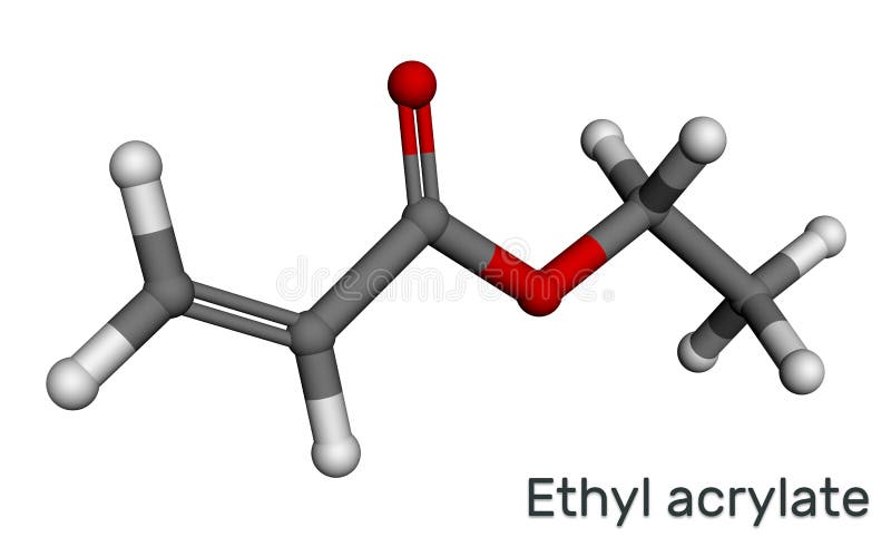 Molecule of Acrylic acid stock vector. Illustration of white - 118792679