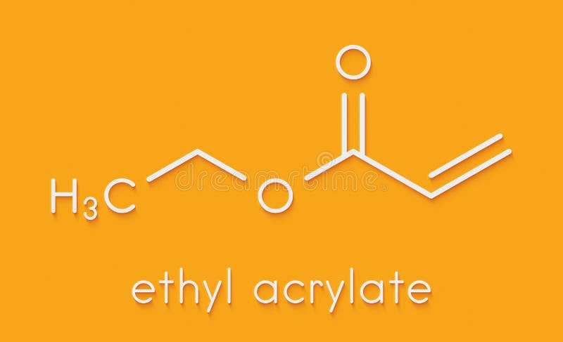 Ethyl Acrylate Molecule. Skeletal Formula. Stock Illustration ...