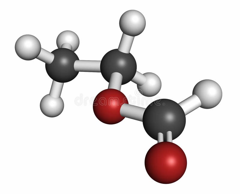 Ethyl Formate Molecule 3d, Molecular Structure, Ball and Stick Model ...