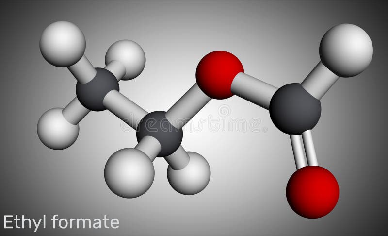 Ethyl Formate Molecular Structure 3d, Flat Model, Ester, Structural ...