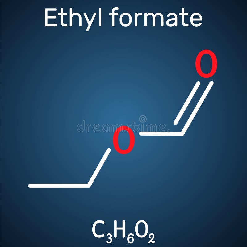 Ethyl Formate Molecular Structure 3d, Flat Model, Ester, Structural ...