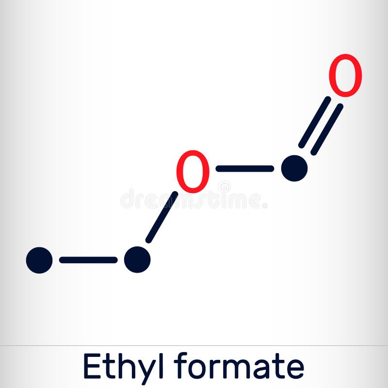 Ethyl Formate Ethyl Methanoate Molecule. Skeletal Formula. Stock Vector ...