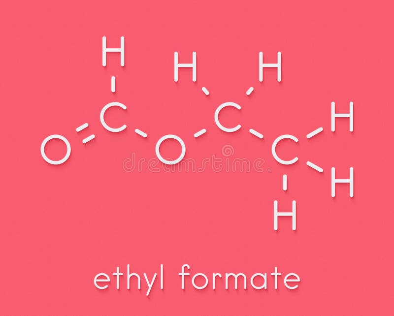 Ethyl Formate Ethyl Methanoate Molecule. Skeletal Formula. Stock ...