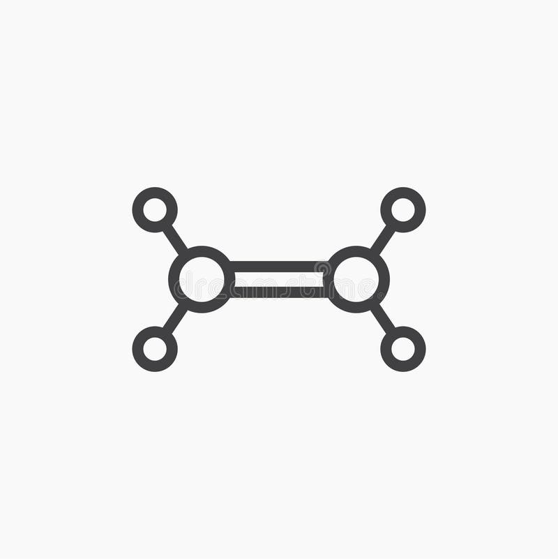 Ethylene molecule icon stock vector. Illustration of vector - 326102959