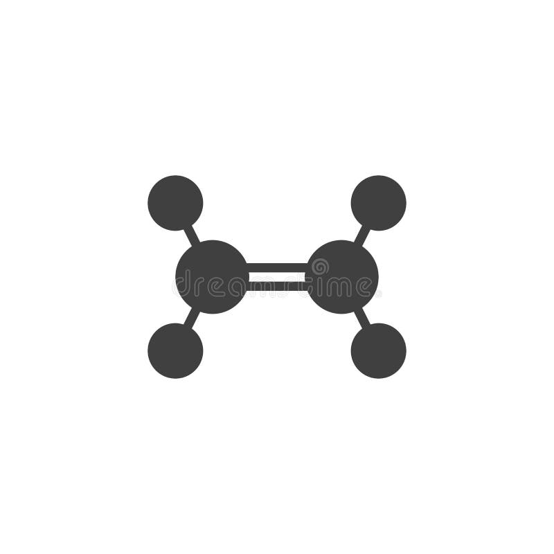Ethylene Molecule Structure Vector Icon Stock Vector - Illustration of ...