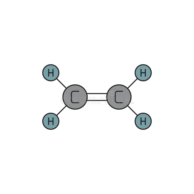Ethylene molecule icon stock illustration. Illustration of vector ... Ethylene molecule icon stock illustration. Illustration of vector ...