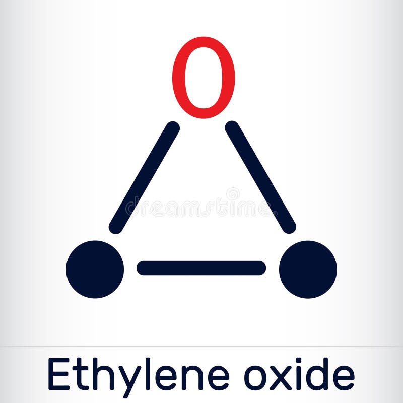 Ethylene Oxide, Oxirane C2H4O Molecule. Skeletal Chemical Formula Stock ...
