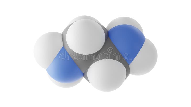 Ethylenediamine Molecule, Edamine, Molecular Structure, Isolated 3d ...